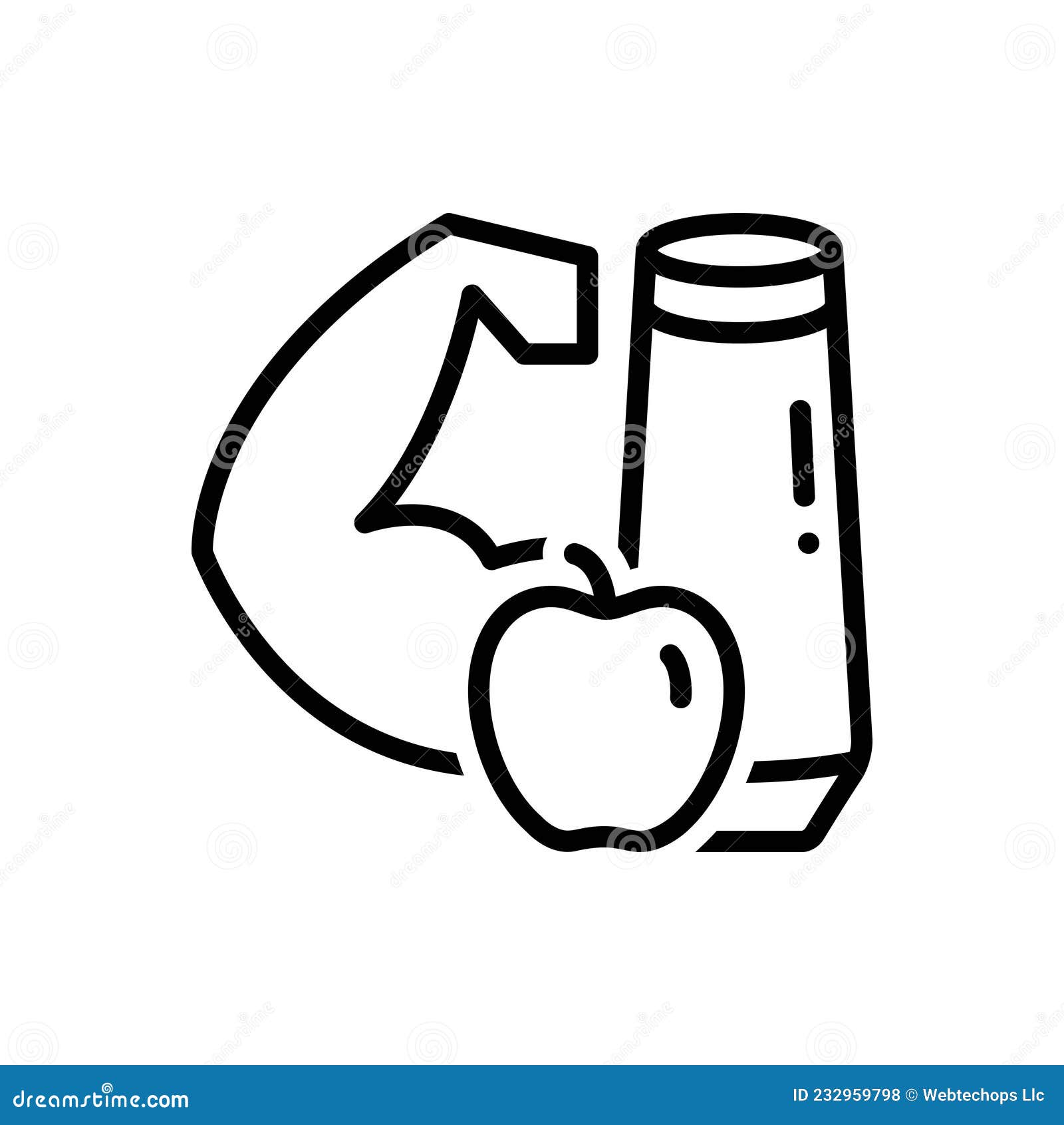 Black Line Icon for Crucial, Muscle and Important Stock Vector ...