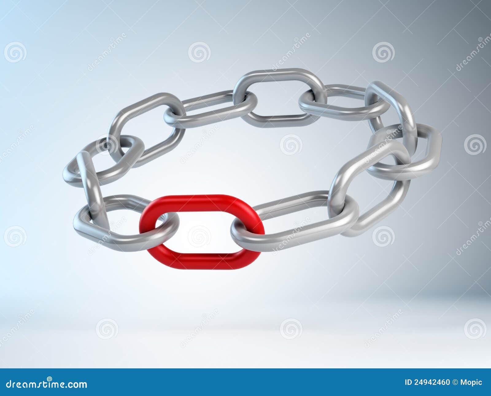 The crucial link concept stock illustration. Illustration of reflection ...