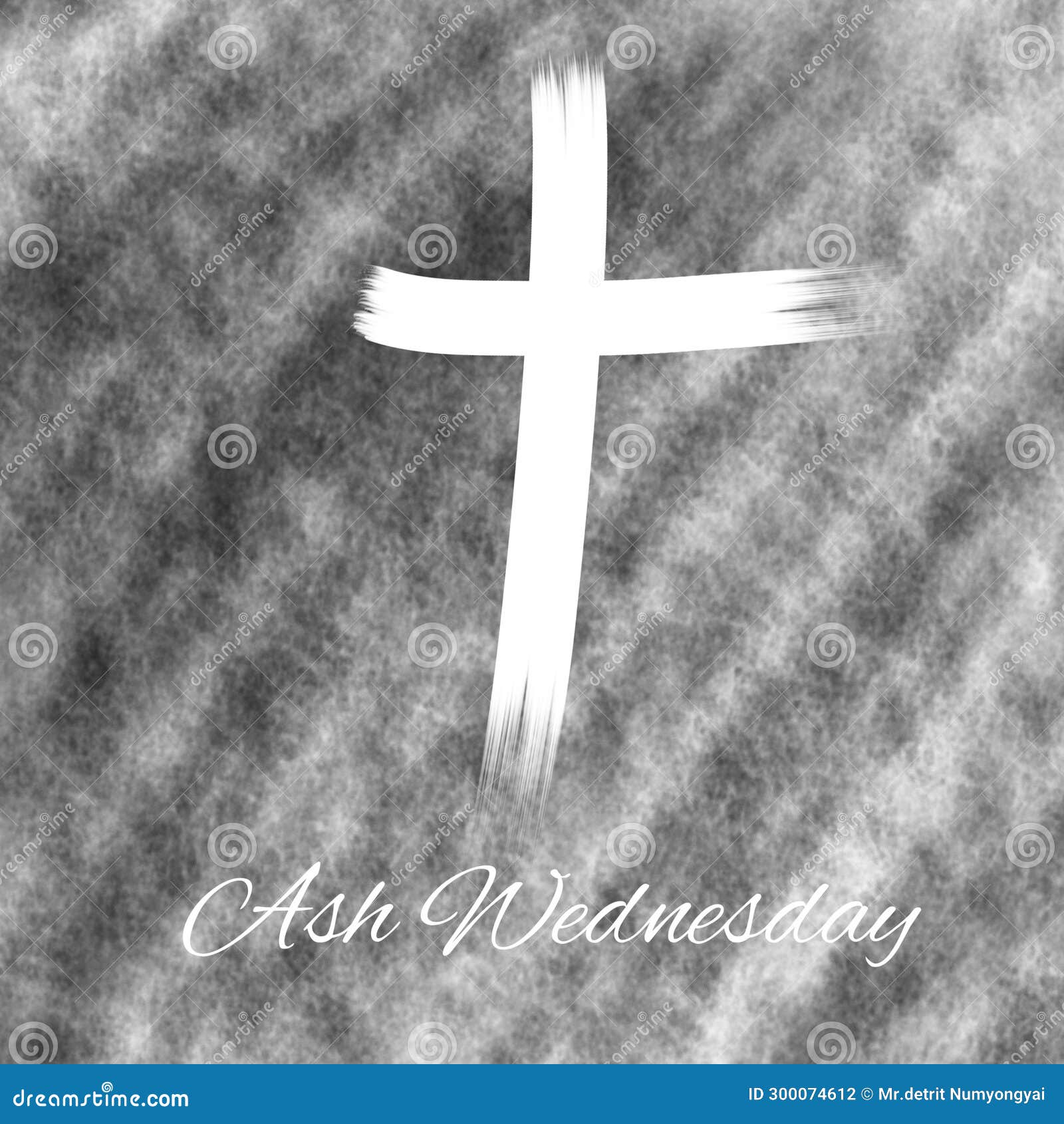 Crucifix with Ash Wednesday Cursive on Ashes Background Stock Photo ...