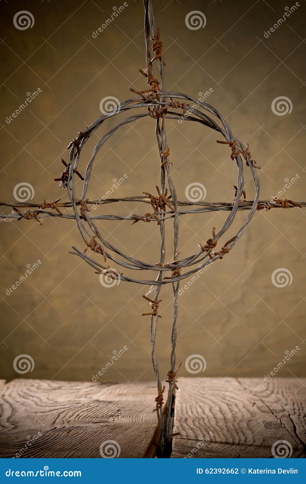 Crucifix from barbed wire stock photo. Image of cross - 62392662