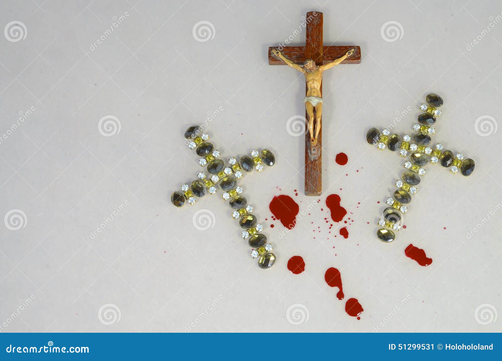 Crucifix and blood stock image. Image of good, jewelry - 51299531