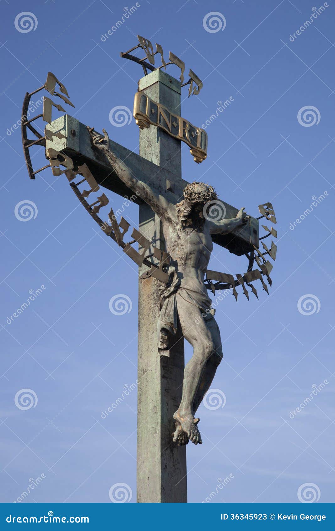 The Crucifix and Calvary by Max, Charles Bridge; Prague Stock Image ...