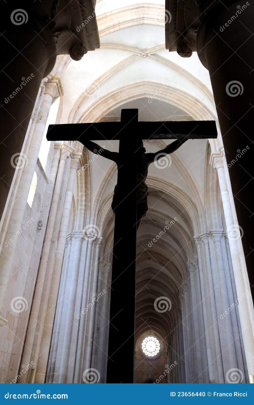 Crucifix in a Catholic Church Stock Photo - Image of cross, consecrated ...