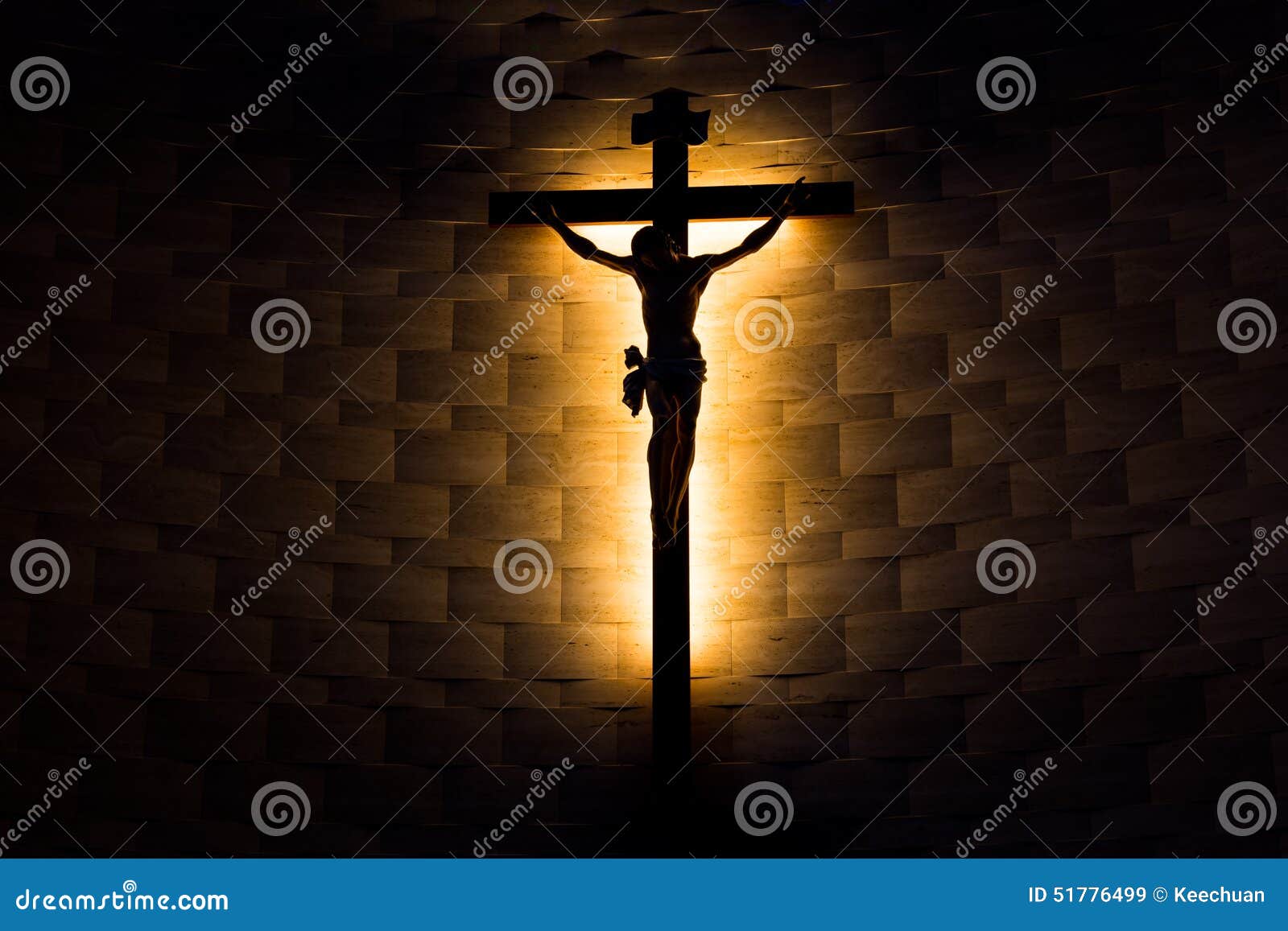 Crucifix of the Catholic Faith in Silhouette Stock Image - Image of ...