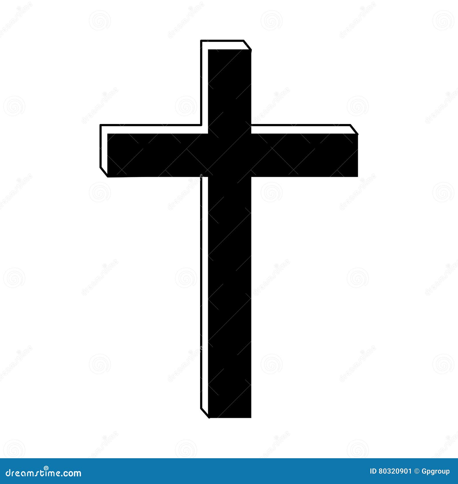 Crucifix Christian or Catholic Icon Image Stock Vector - Illustration ...