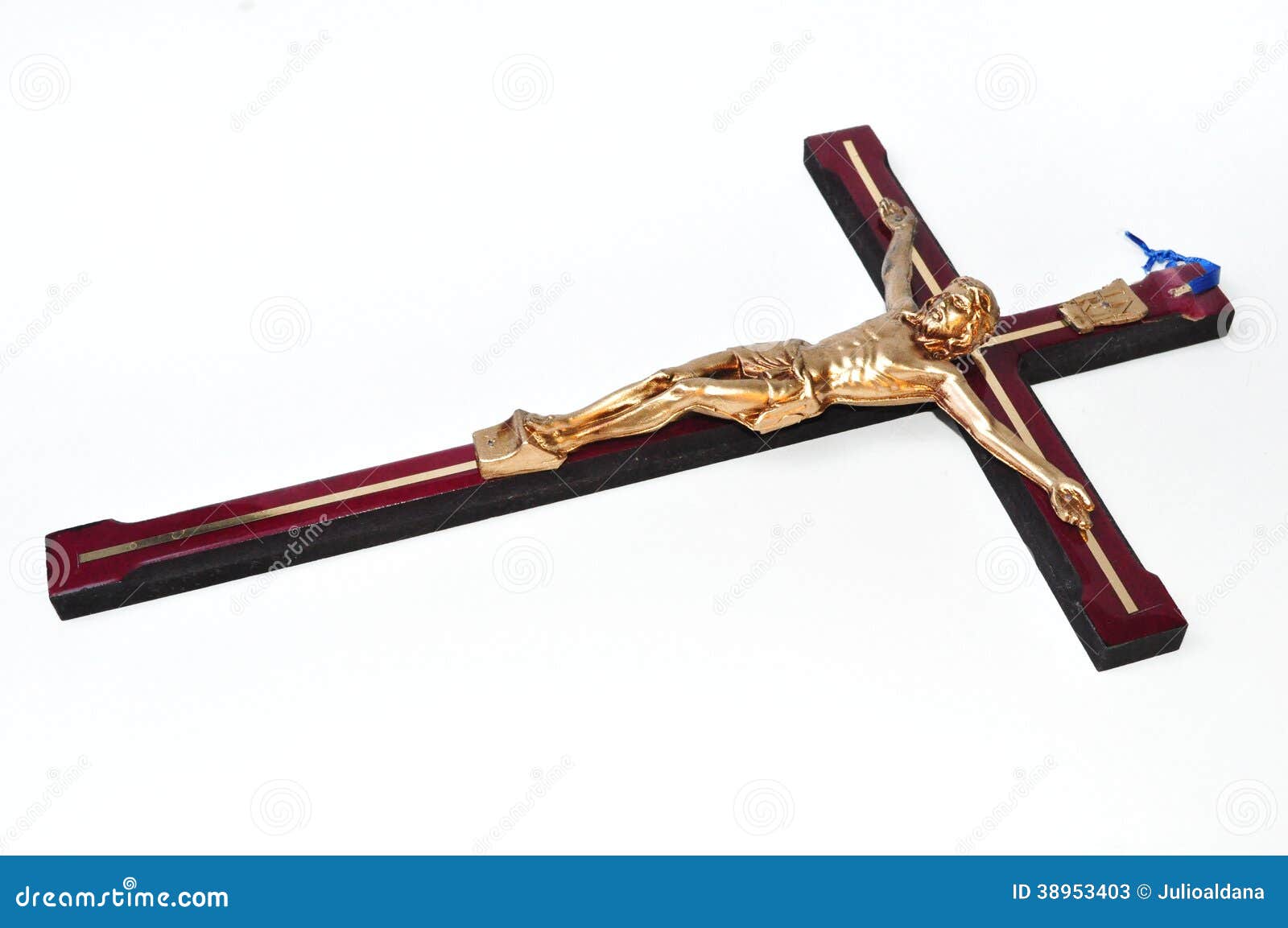 Crucifix with Golden Figure of Jesus Stock Image - Image of hope, jesus ...