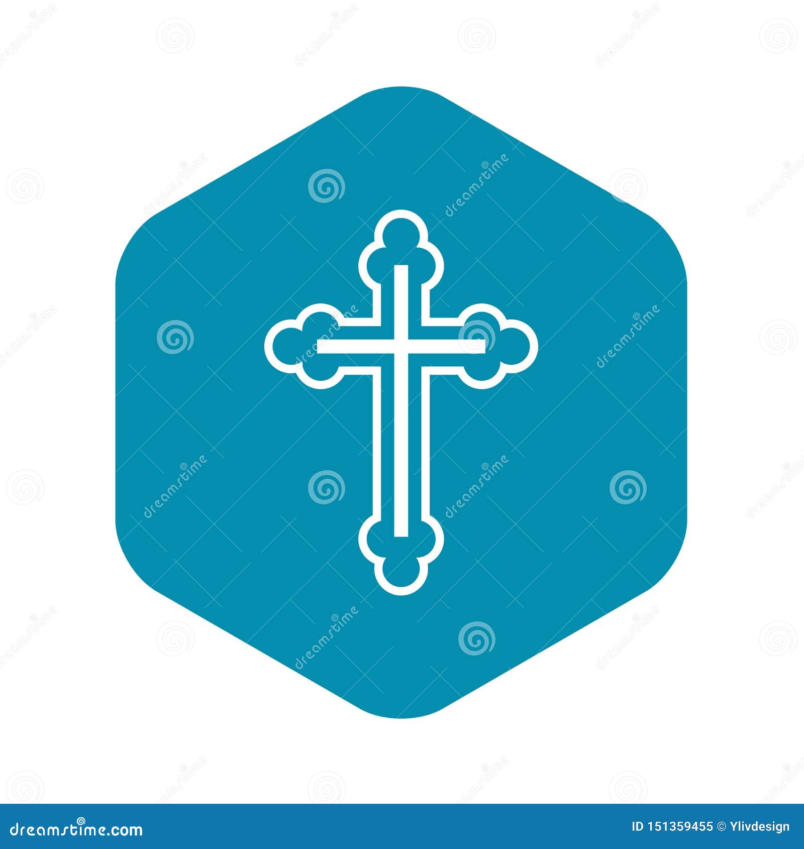 Crucifix Icon in Simple Style Stock Vector - Illustration of faith ...