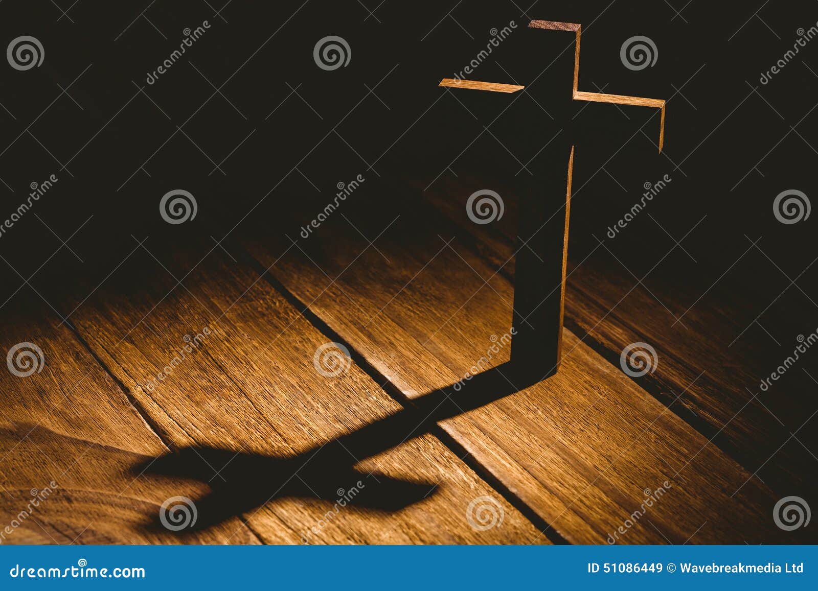 Crucifix Icon on Wooden Table Stock Image - Image of pentecostal ...