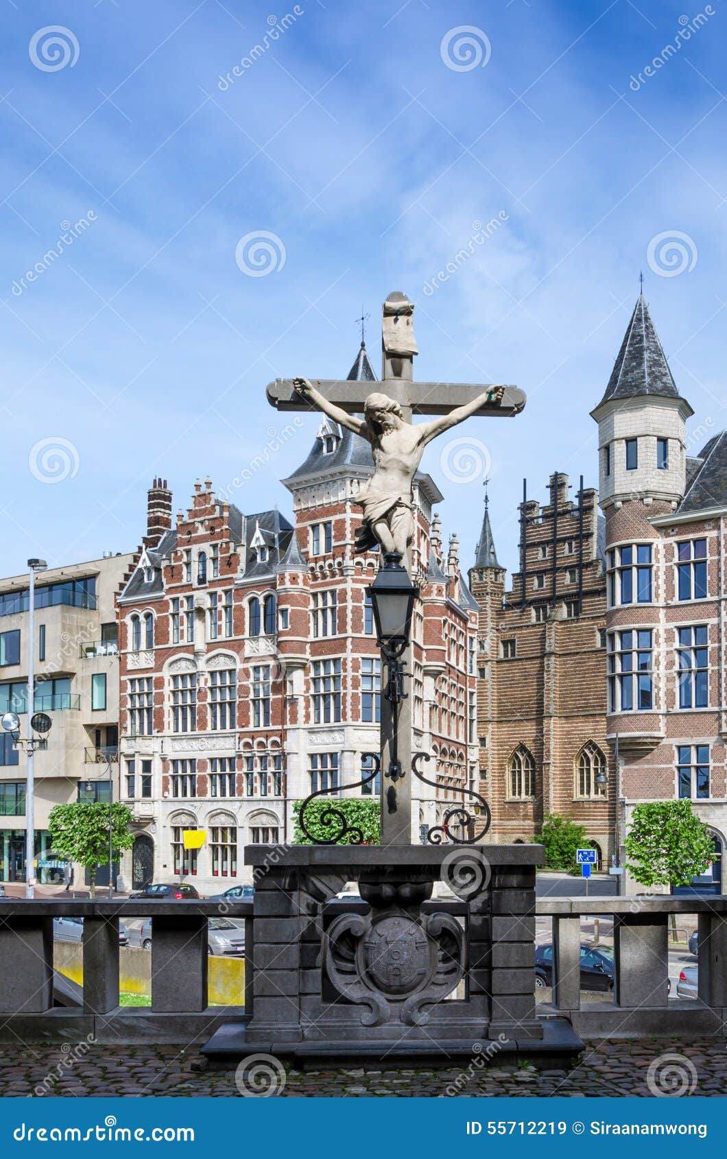 Crucifix Located in the Het Steen Castle in Antwerp Stock Image - Image ...