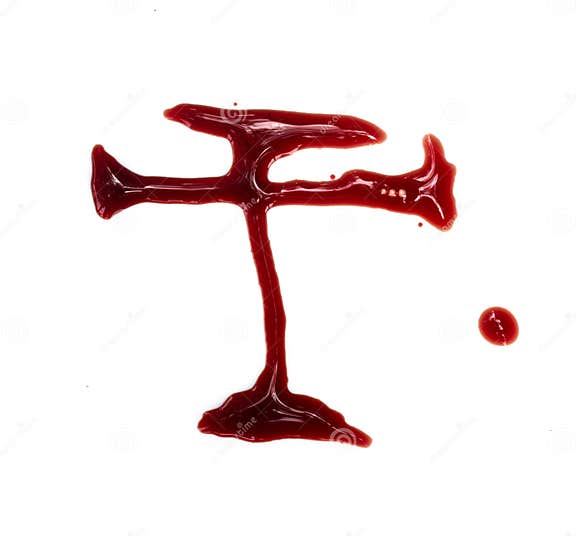 Crucifix made of blood stock photo. Image of blood, cross - 67098210
