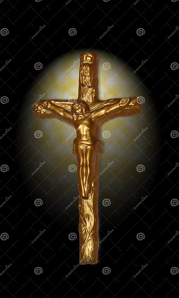 Crucifix with Spot Lighting Stock Image - Image of catholic, icon: 90075349