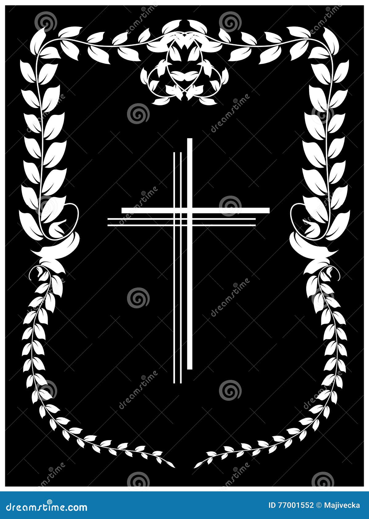 Crucifix stock vector. Illustration of church, religious - 77001552