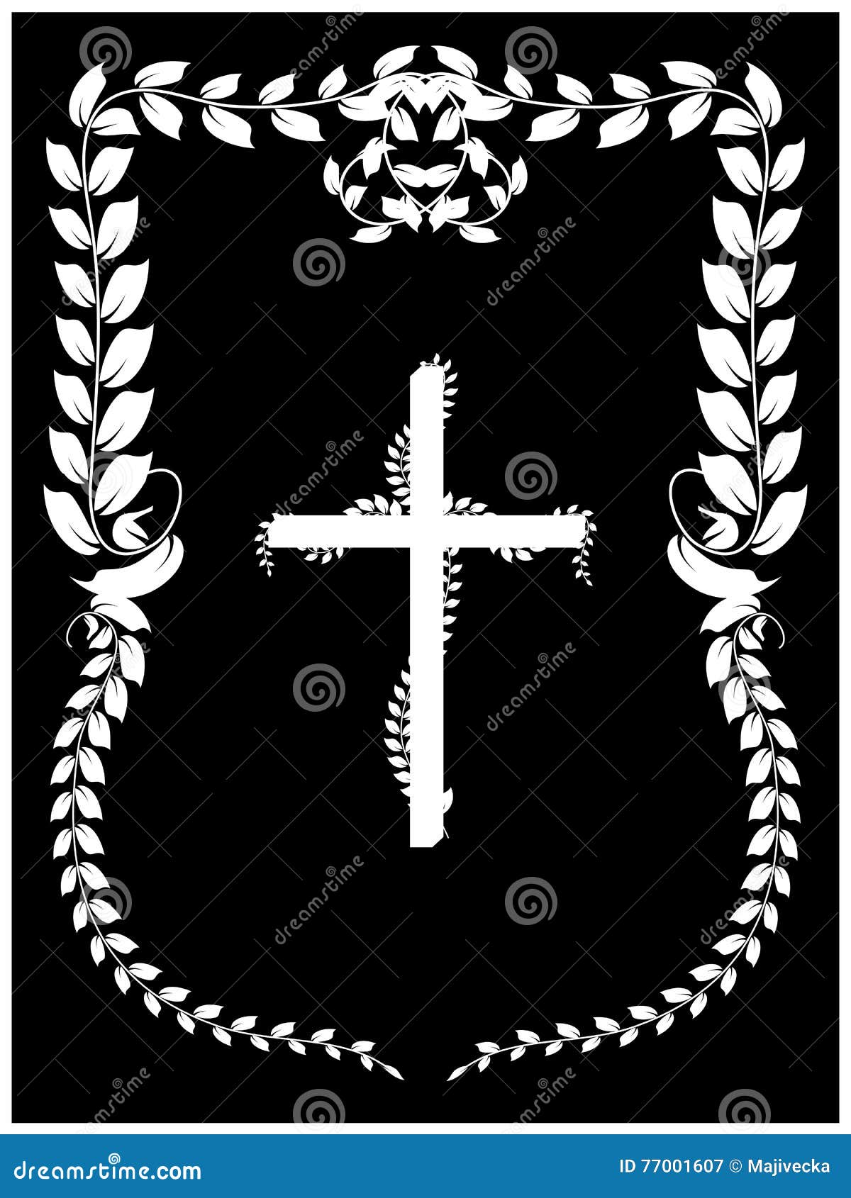 Crucifix stock vector. Illustration of cross, jesus, catholic - 77001607
