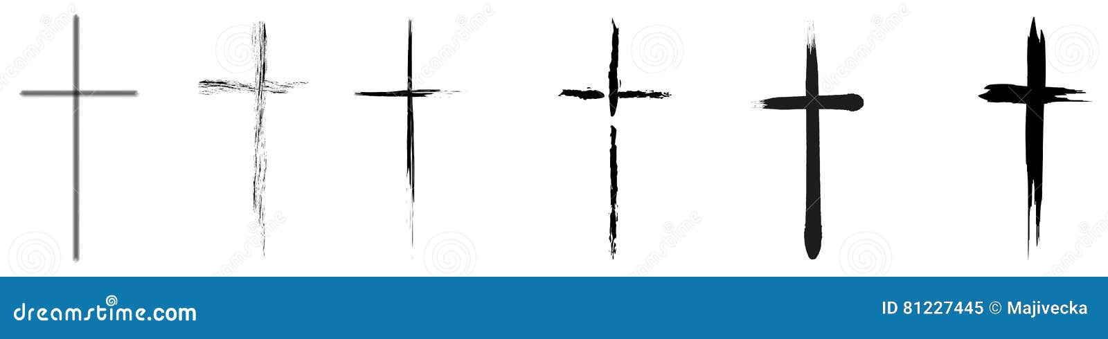 Crucifix stock vector. Illustration of symbol, christian - 81227445