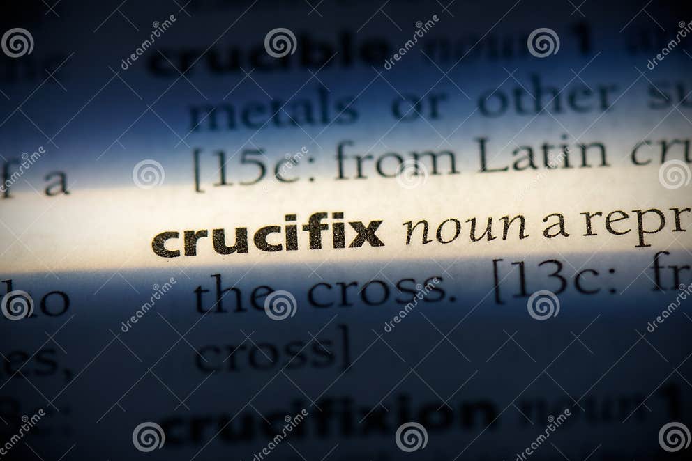 Crucifix stock image. Image of reference, etymology - 161577443