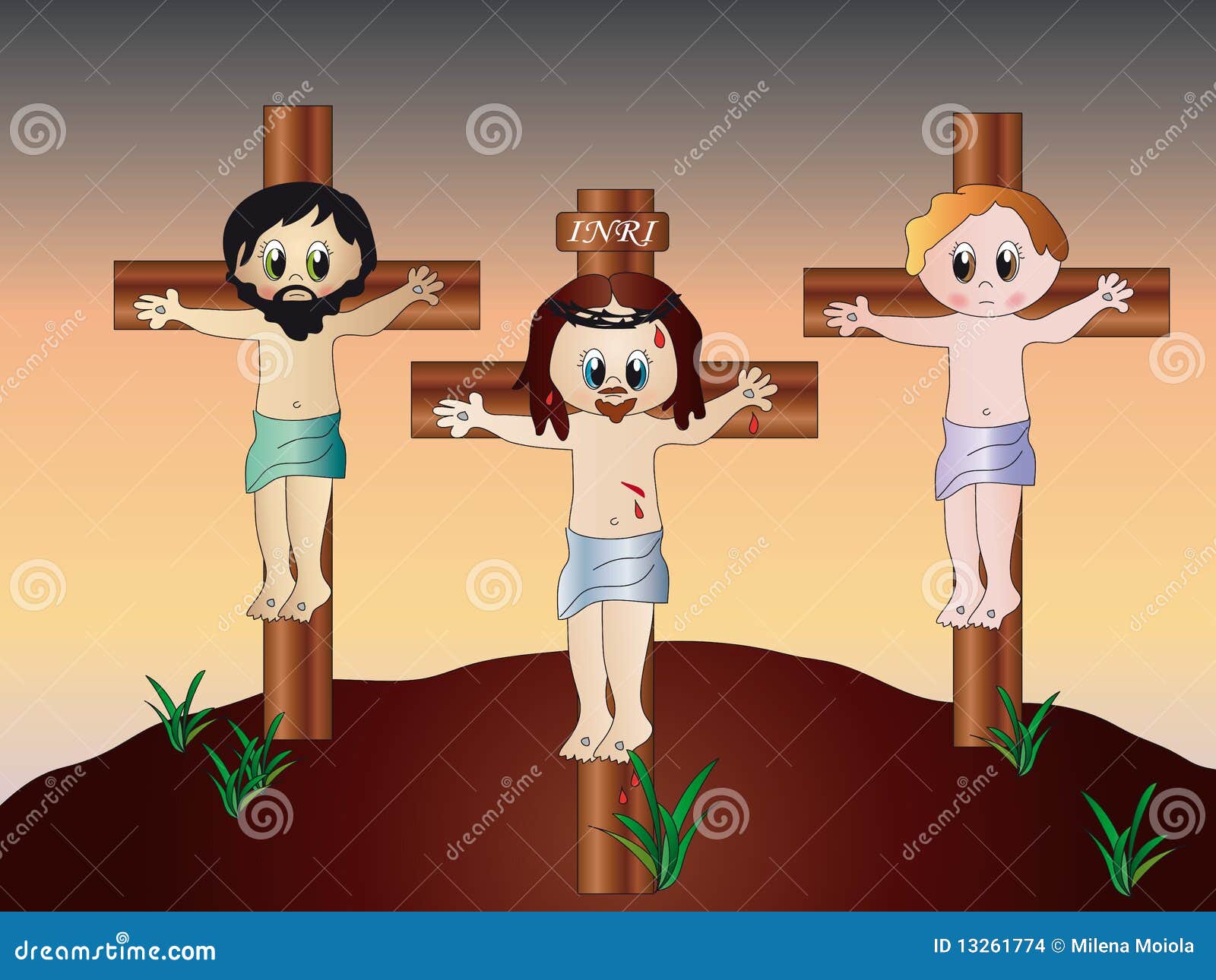 Crucifixion Of Jesus Royalty-Free Stock Image | CartoonDealer.com #13261774