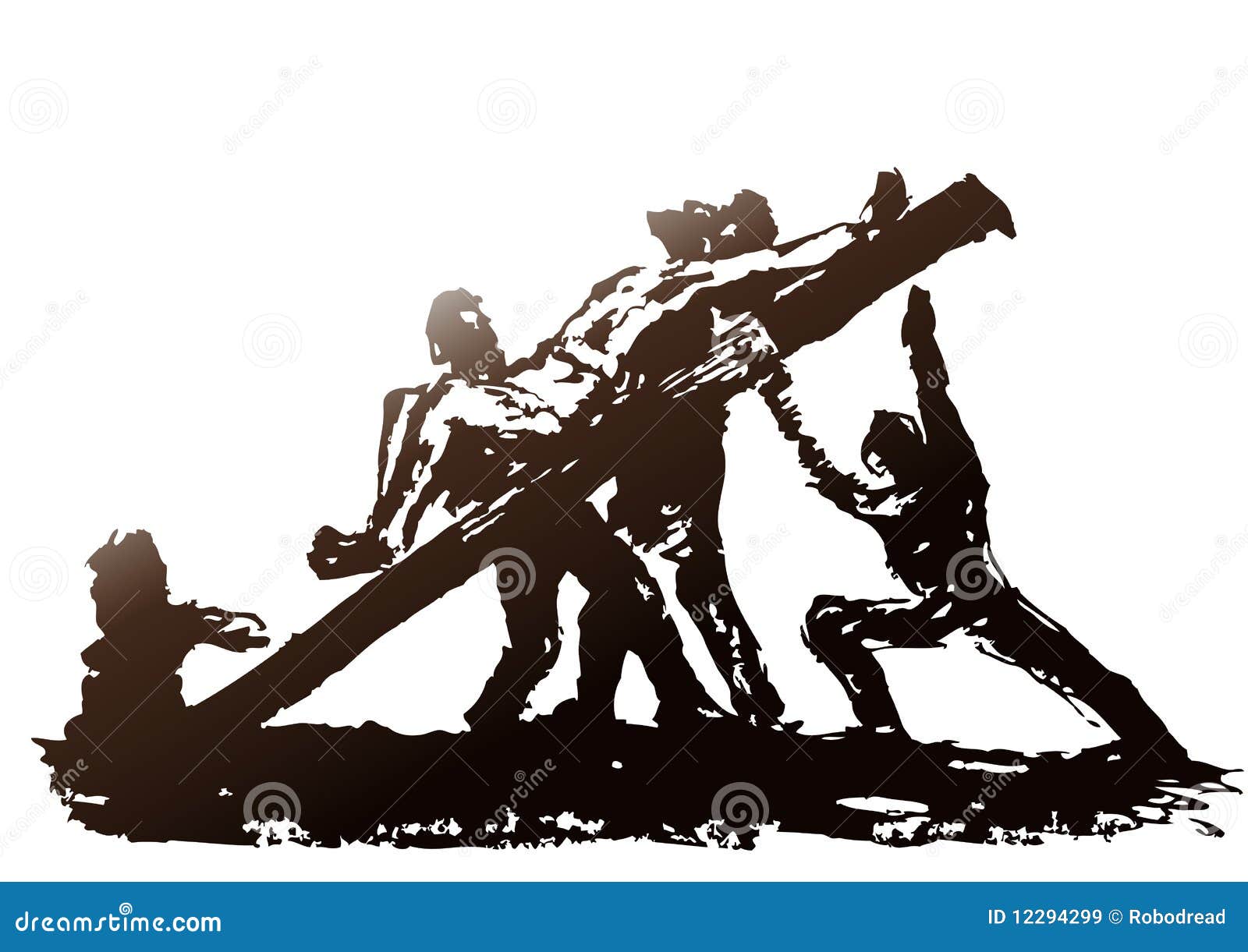 Crucifixion (vector) stock vector. Illustration of cartoon - 12294299