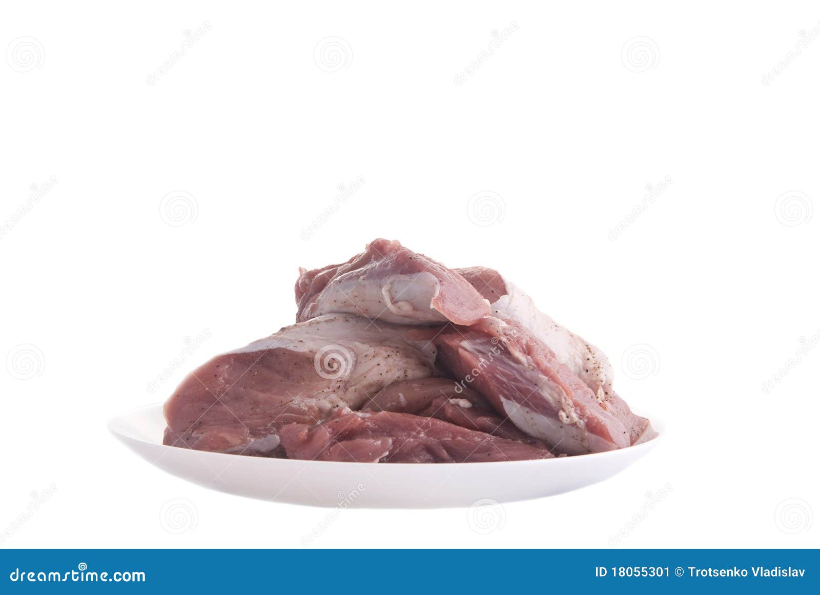 Crude meat on a plate stock image. Image of quickly, cook - 18055301