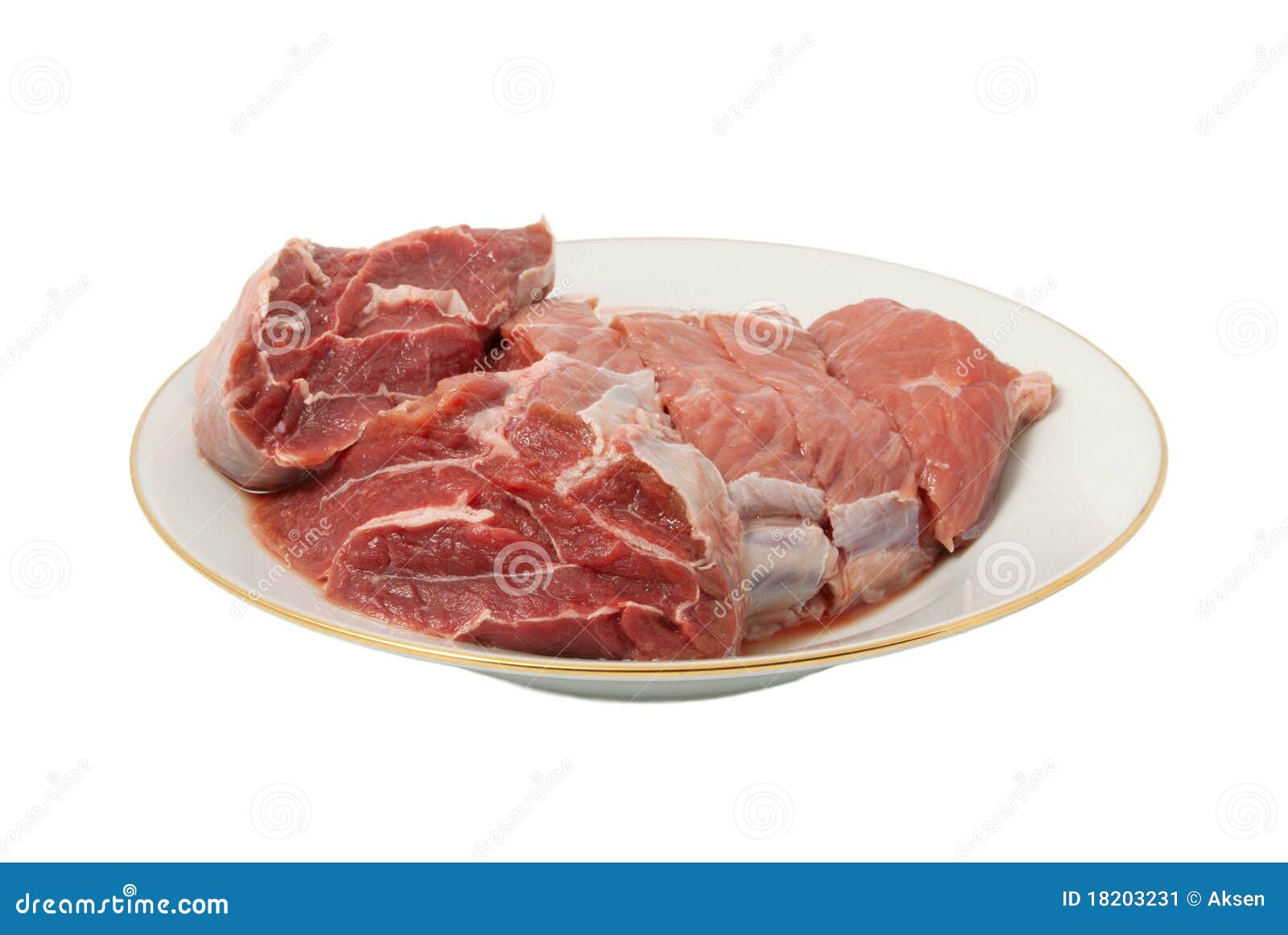 Crude meat on a plate stock image. Image of meat, beef - 18203231