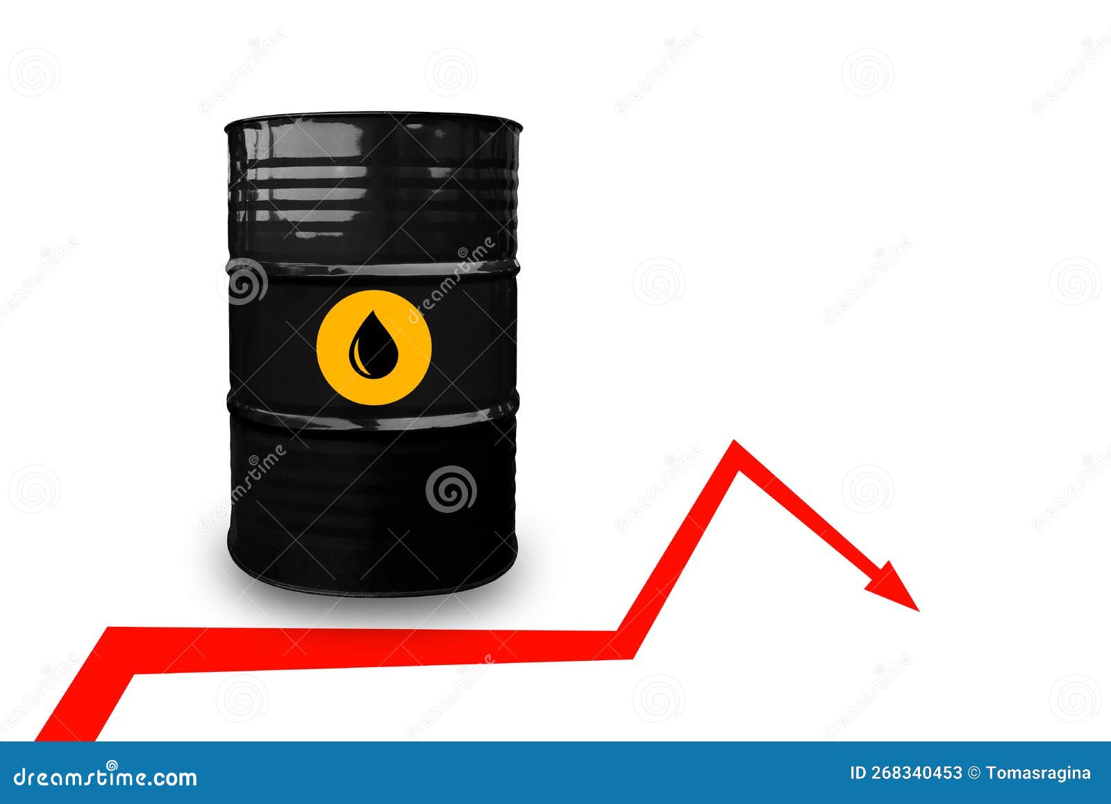 Crude Oil Barrel on a White Background Stock Illustration ...