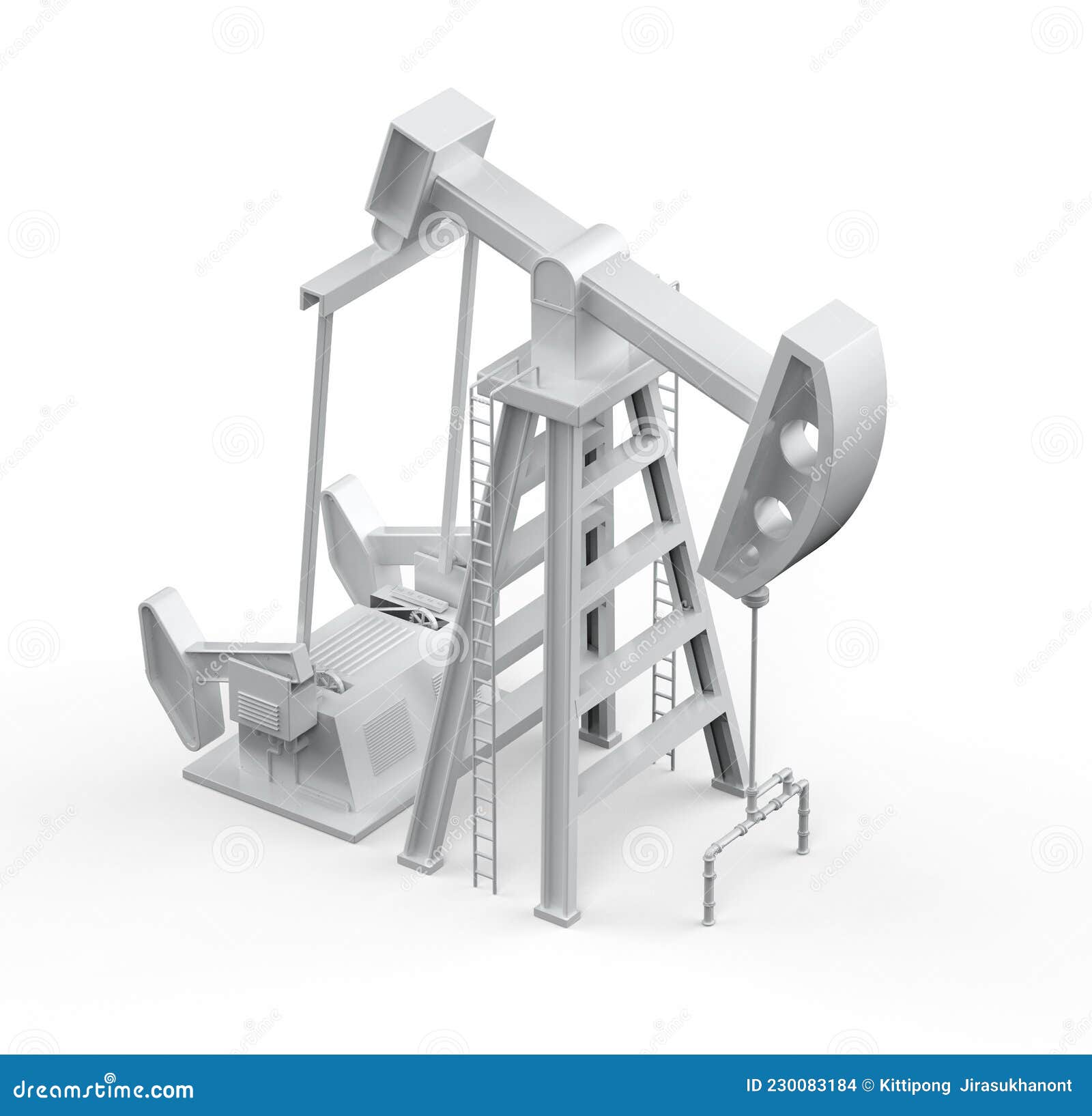 Crude oil pump or oil rig stock illustration. Illustration of platform ...