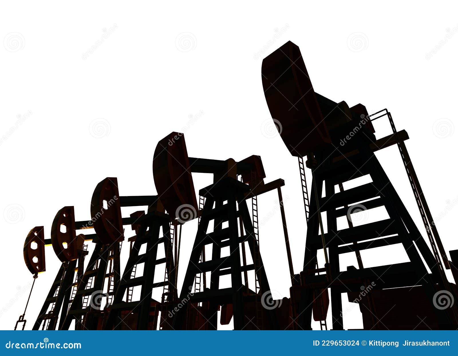 Crude Oil Pump Or Oil Rig Silhouette Royalty-Free Stock Image ...