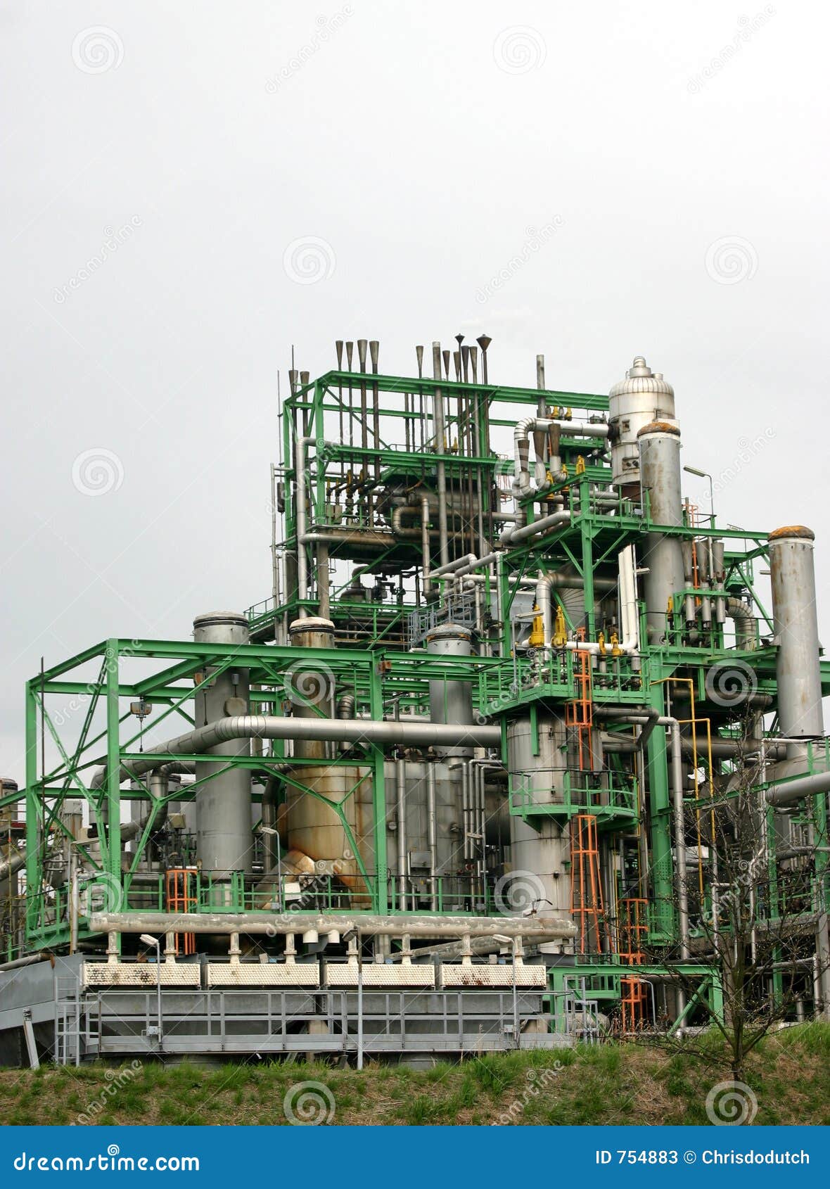 Crude Oil Refinery stock image. Image of tower, dutch, netherlands - 754883