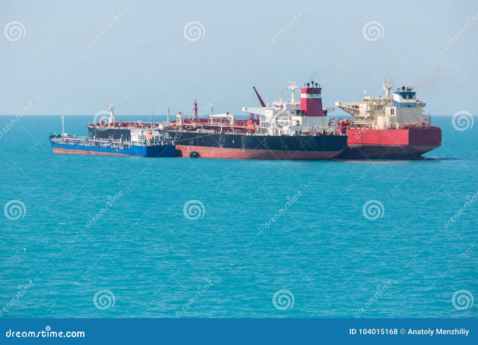 Oil Tankers is Transferring the Oil. Stock Photo - Image of business ...
