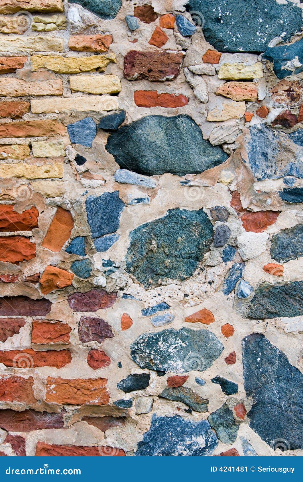Crude Stone Wall Background Stock Image - Image of primitive ...