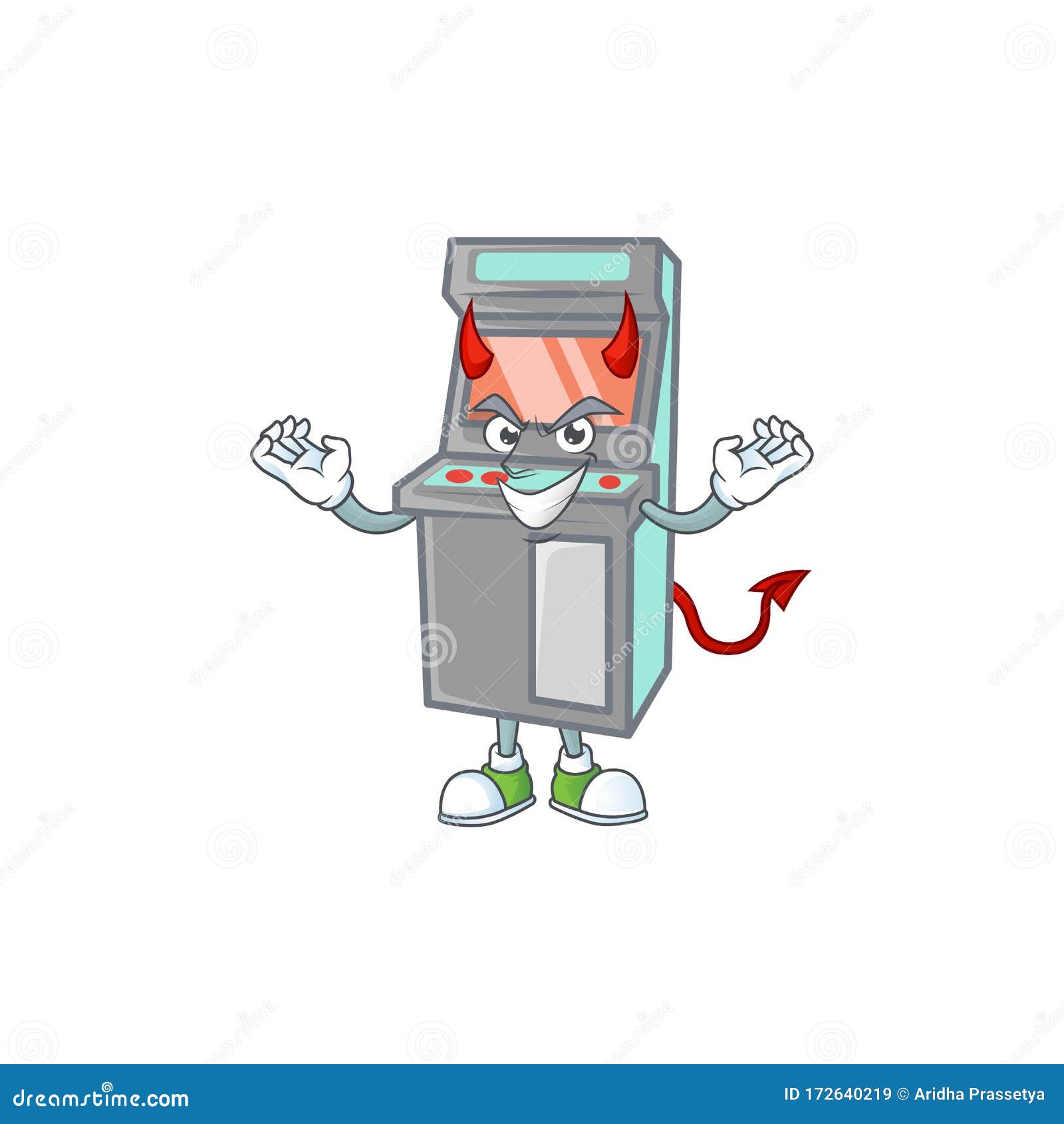 A Cruel Devil CPU Cartoon Character Design Vector Illustration ...