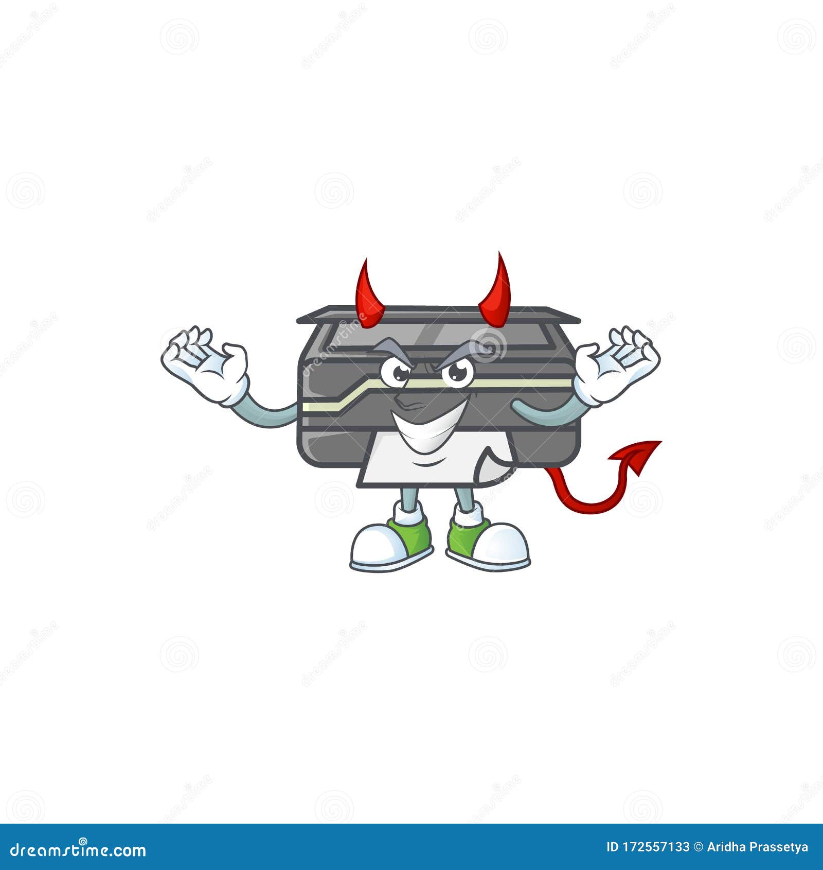 A Cruel Devil Printer Cartoon Character Design | CartoonDealer.com ...