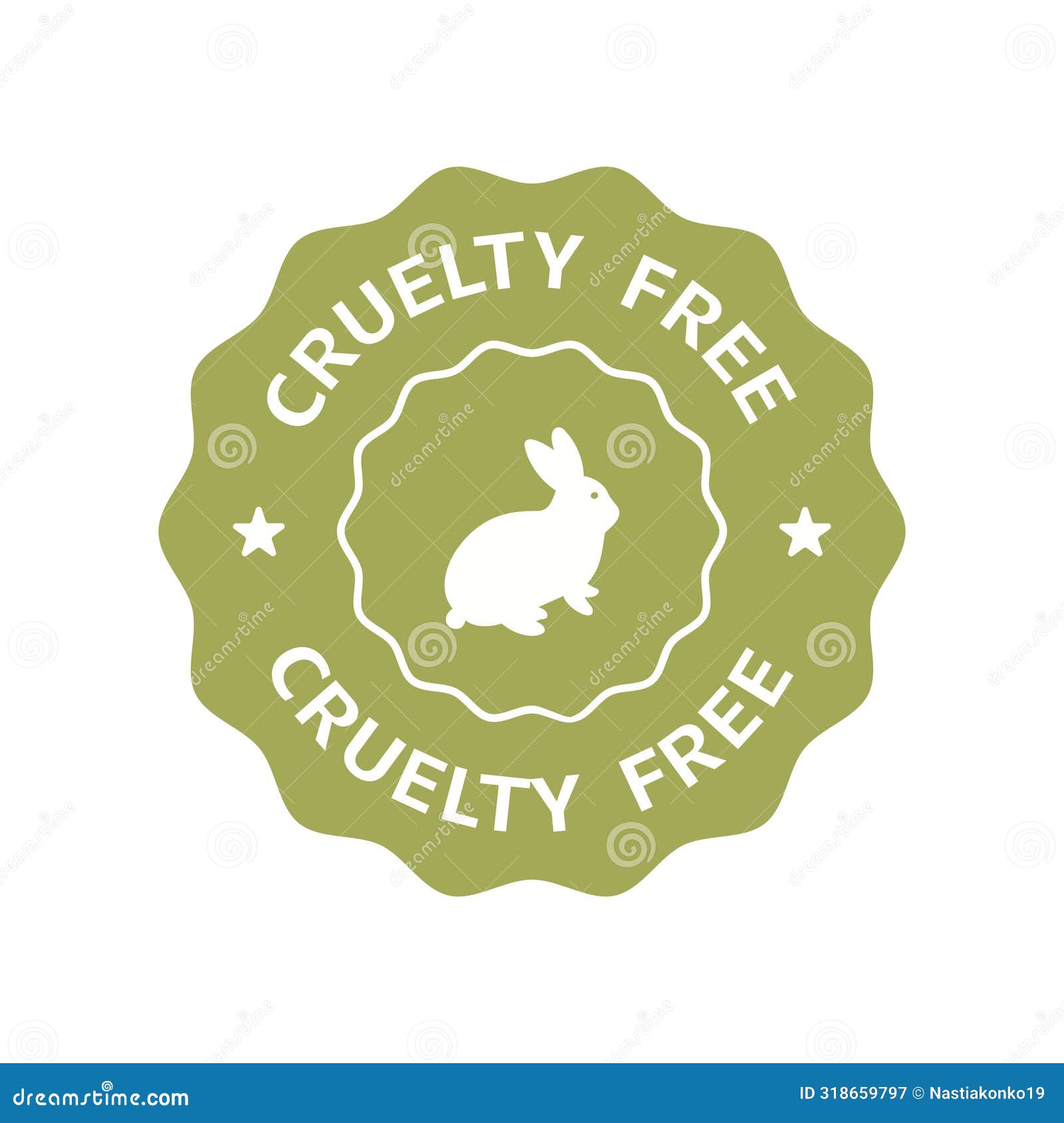 Cruelty Free Certification Badge with Rabbit Icon Stock Vector ...