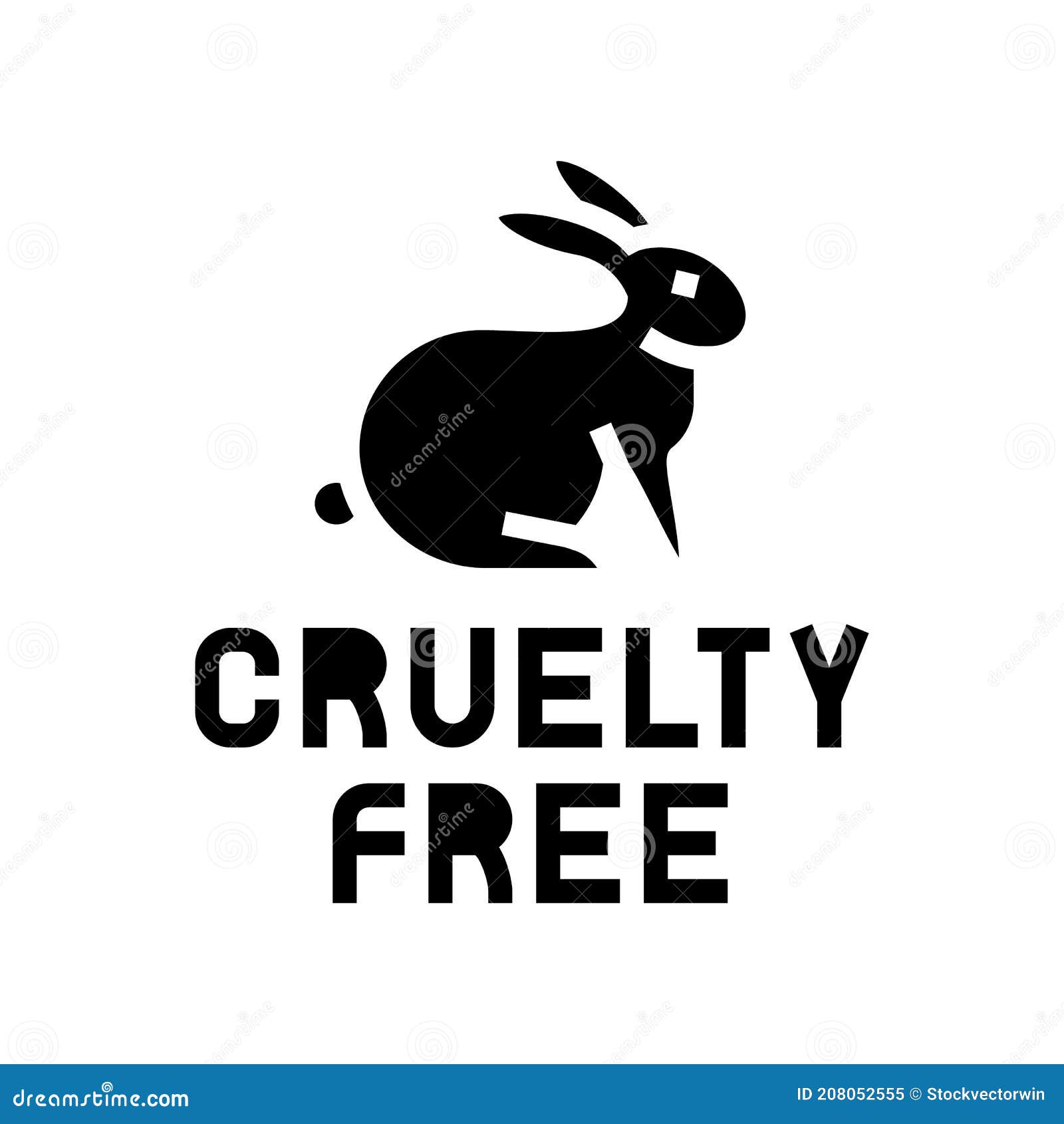 Cruelty Free Glyph Icon Vector Illustration Stock Image Image Of