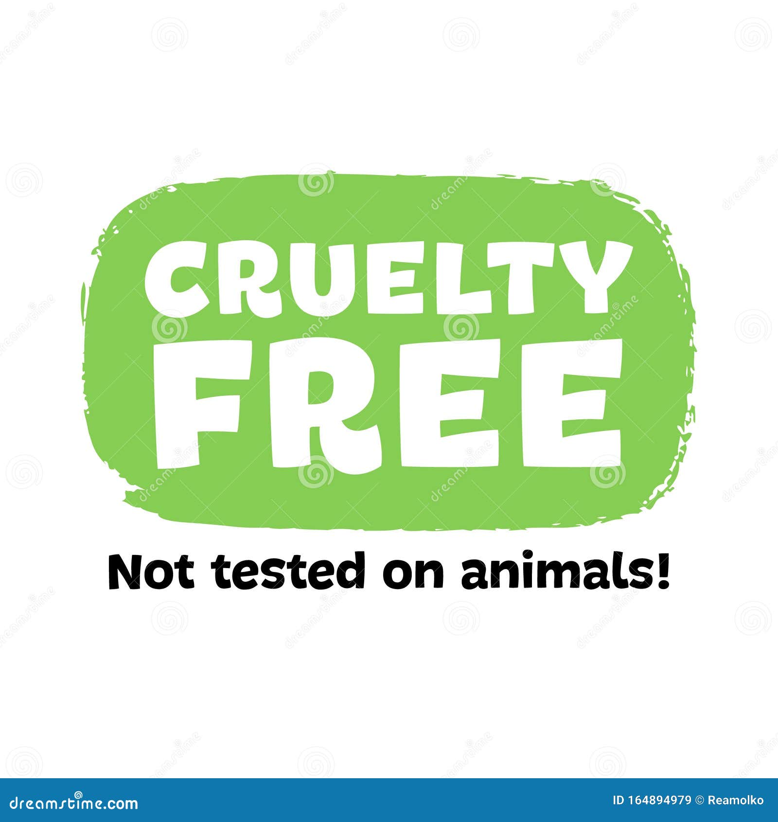 Cruelty free sign. stock vector. Illustration of laboratory - 164894979