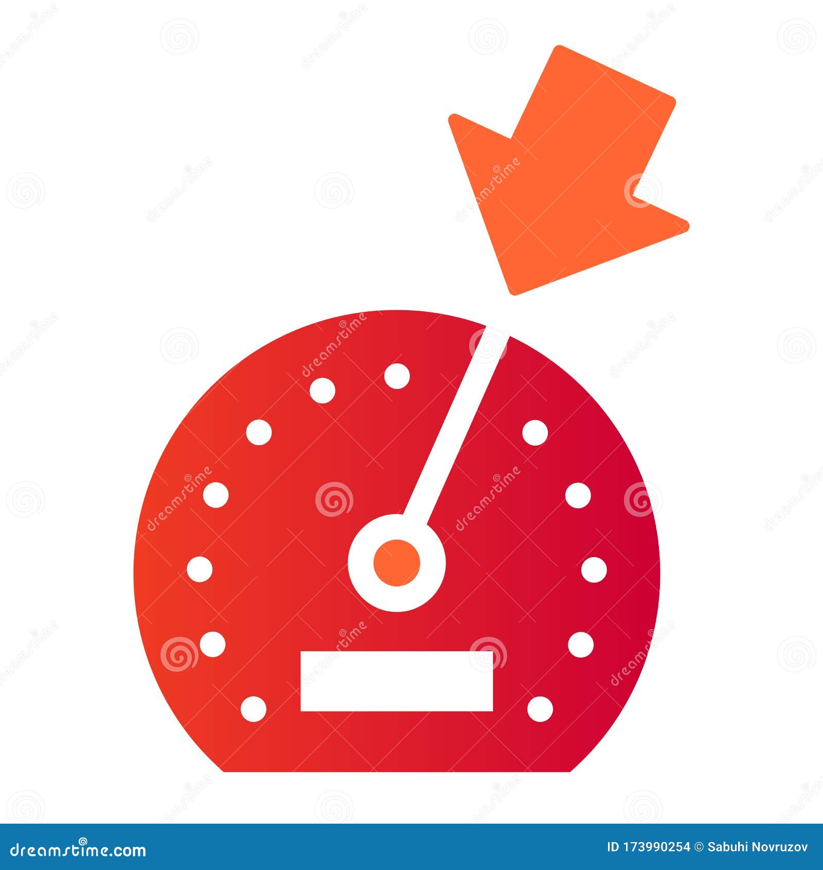 Cruise Control Flat Icon. Dashboard Vector Illustration Isolated on ...