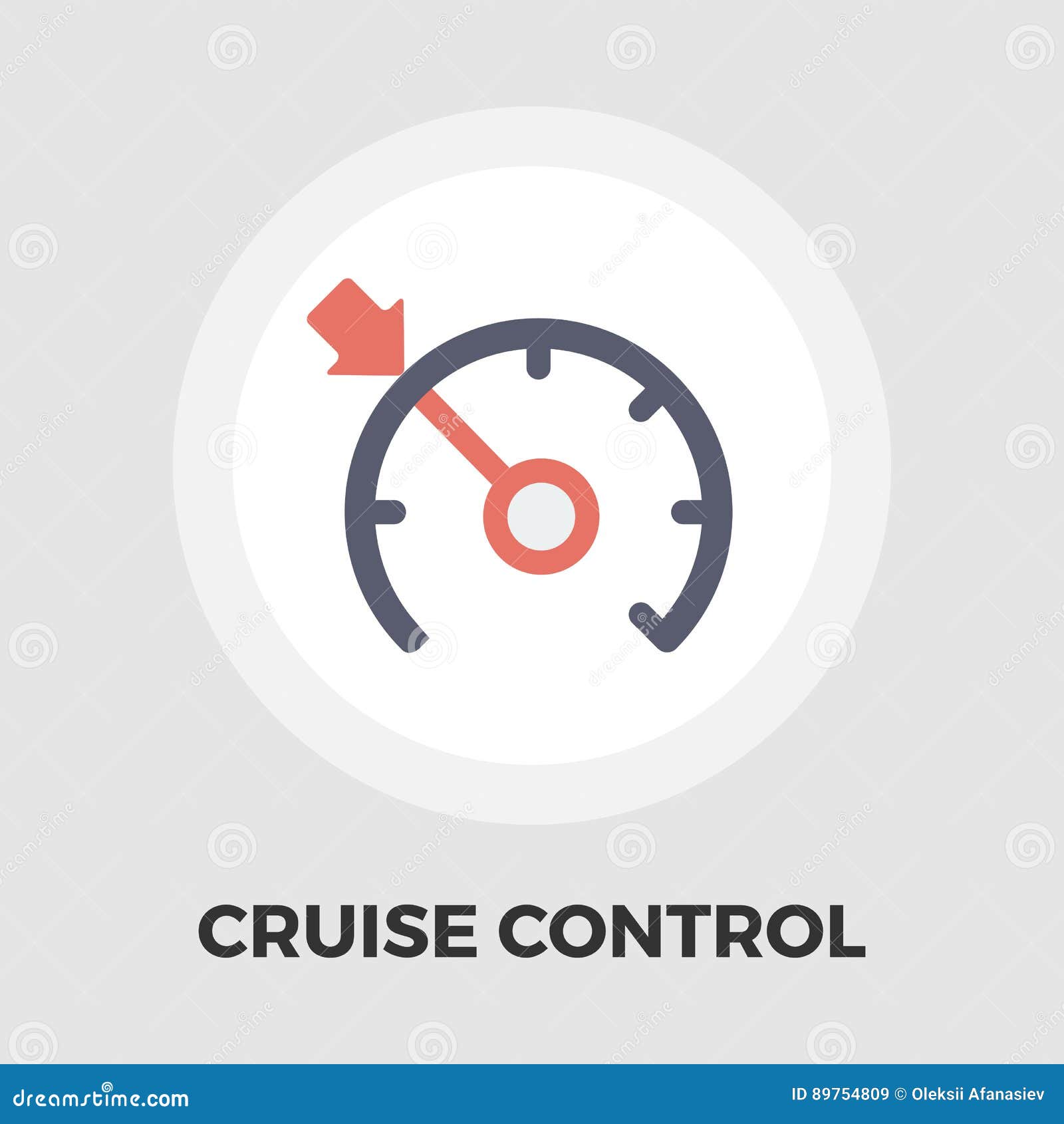 Cruise control flat icon stock vector. Illustration of equipment - 89754809