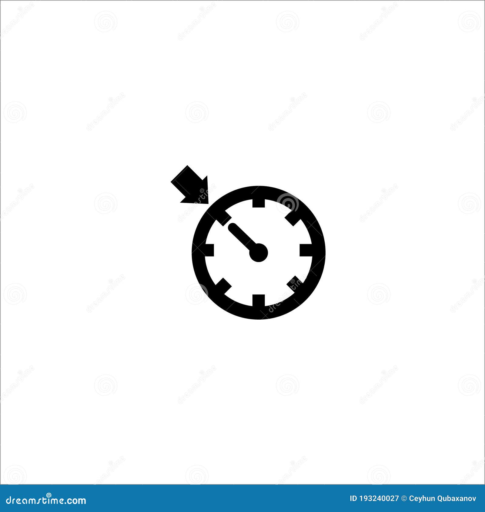 Cruise Control. Single Flat Icon on White Background Stock Vector ...