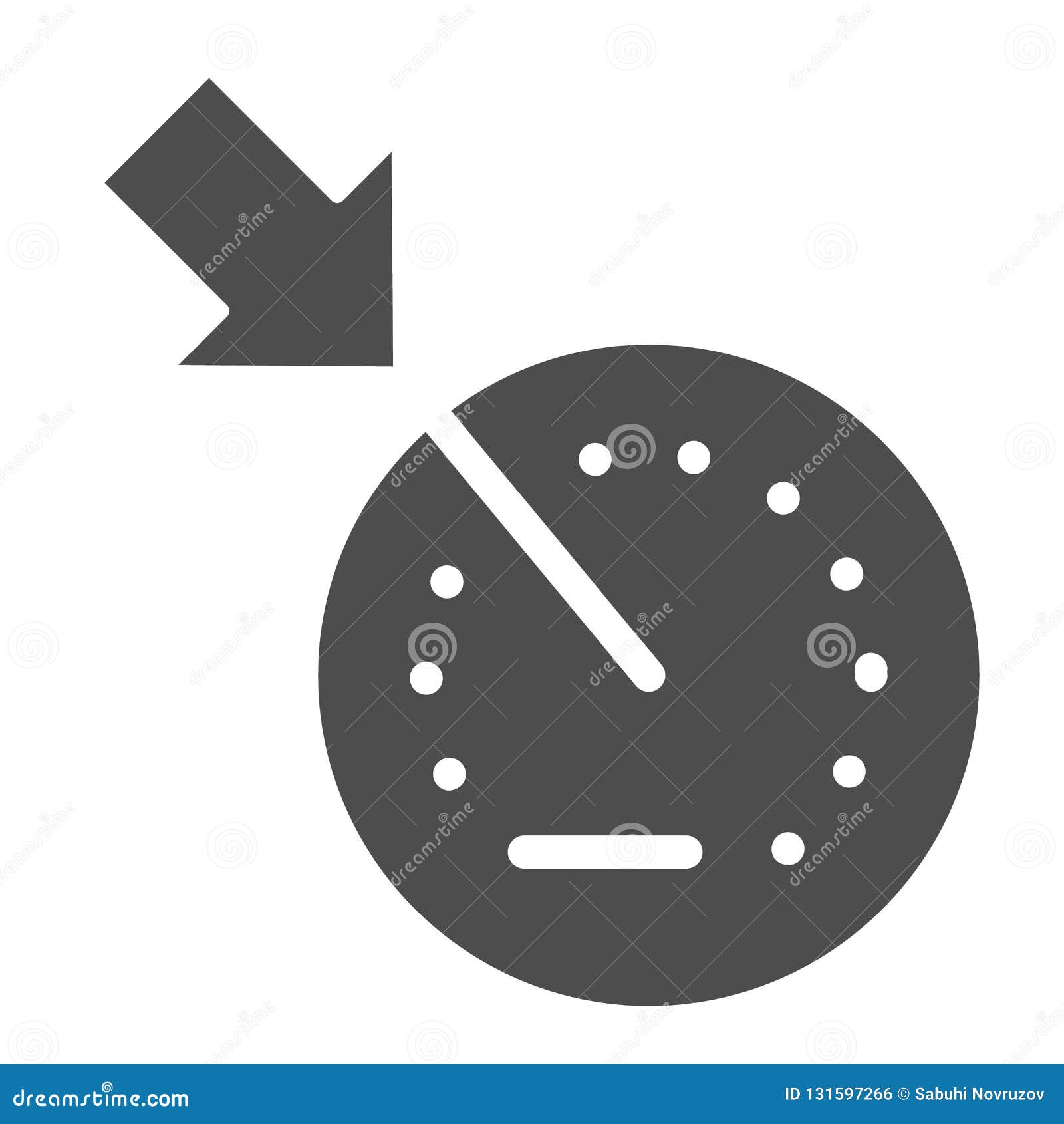 Cruise Control Solid Icon. Car Dashboard Vector Illustration Isolated ...