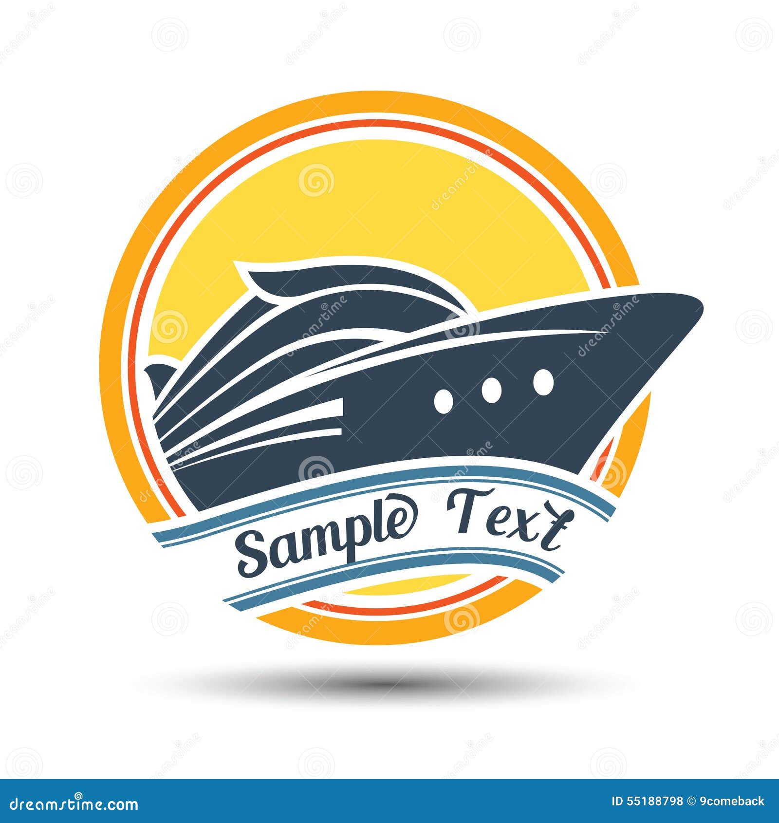Cruise label stock vector. Illustration of holiday, design - 55188798