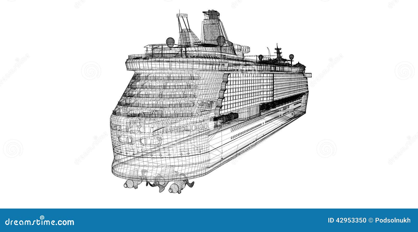 Cruise liner stock illustration. Illustration of body - 42953350