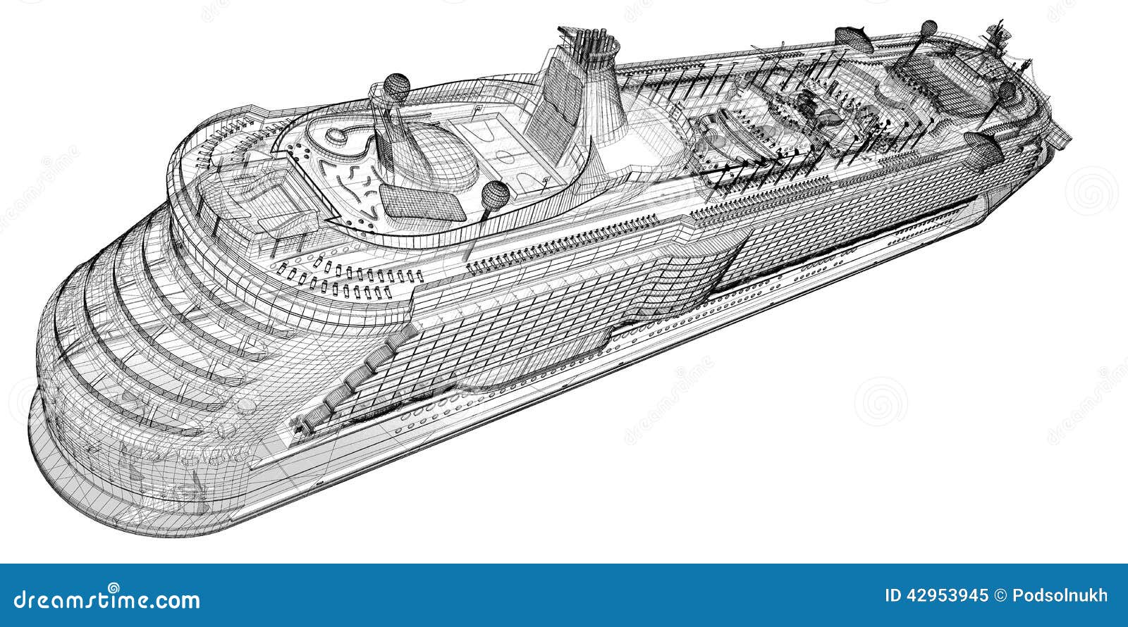 Cruise liner stock illustration. Illustration of holidays - 42953945