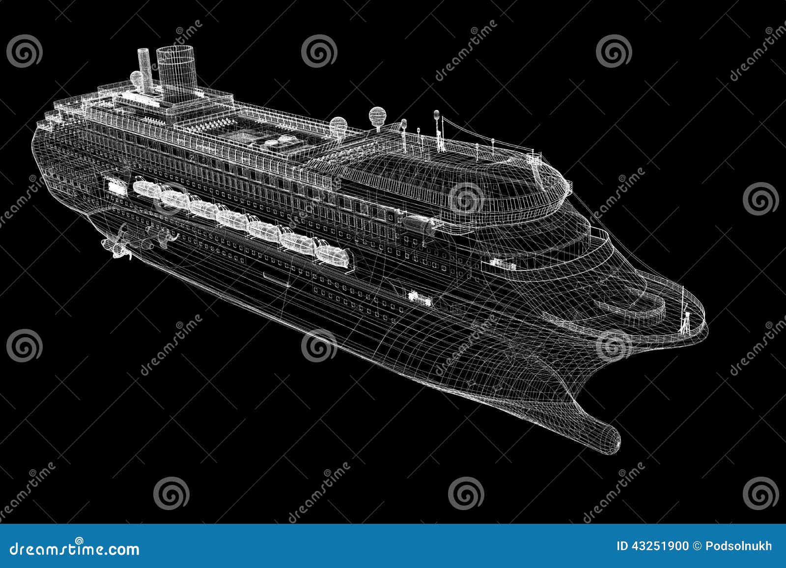 Cruise liner stock illustration. Illustration of motion - 43251900