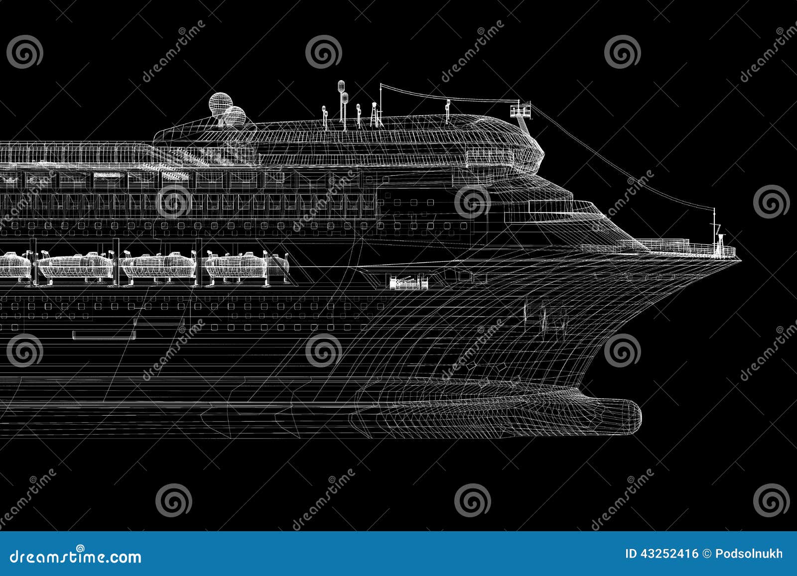 Cruise liner stock photo. Image of craft, recreational - 43252416