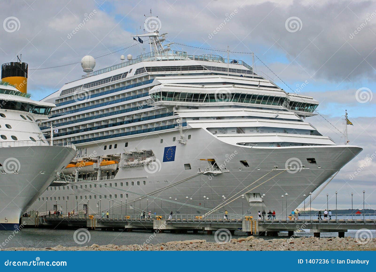 Cruise Liners at Jetty stock photo. Image of holiday, tour - 1407236