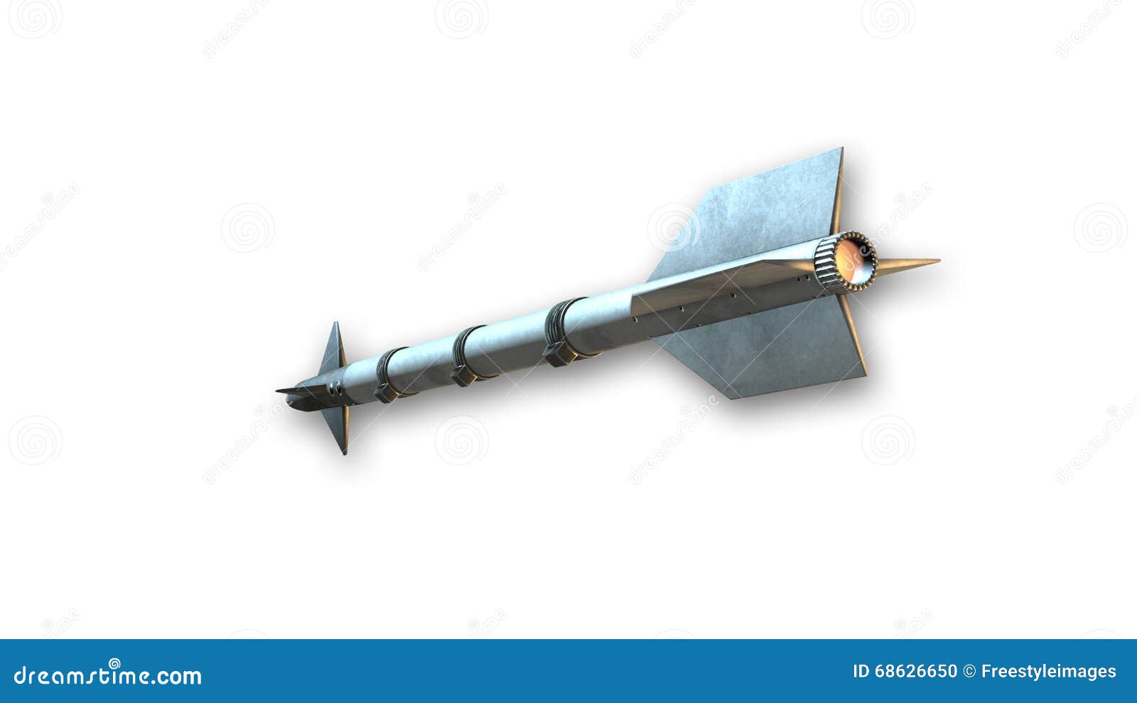 Cruise Missile, Rocket on White, Rear View Stock Illustration ...