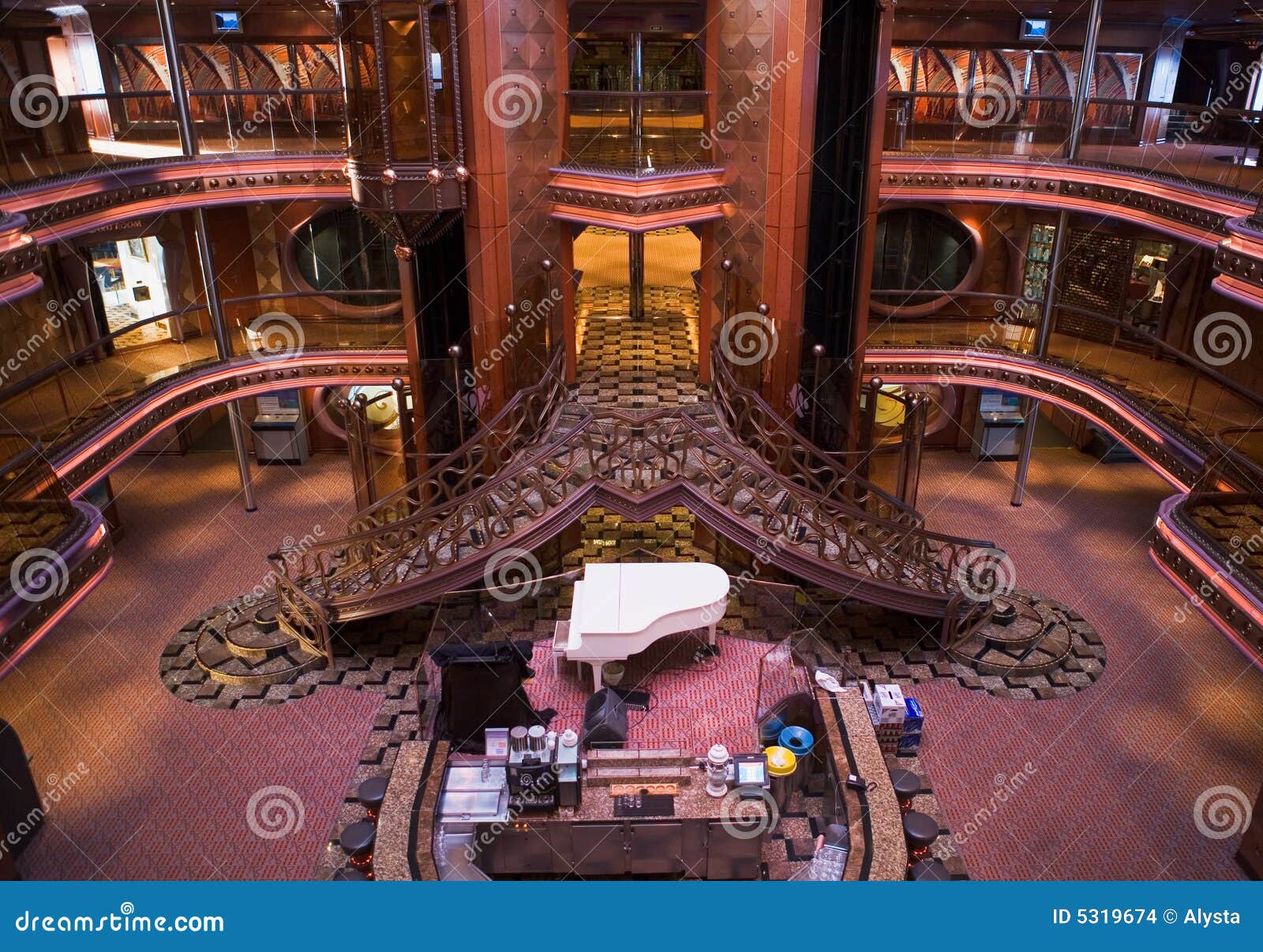 Cruise Ship Atrium stock photo. Image of vacation, cruise - 5319674