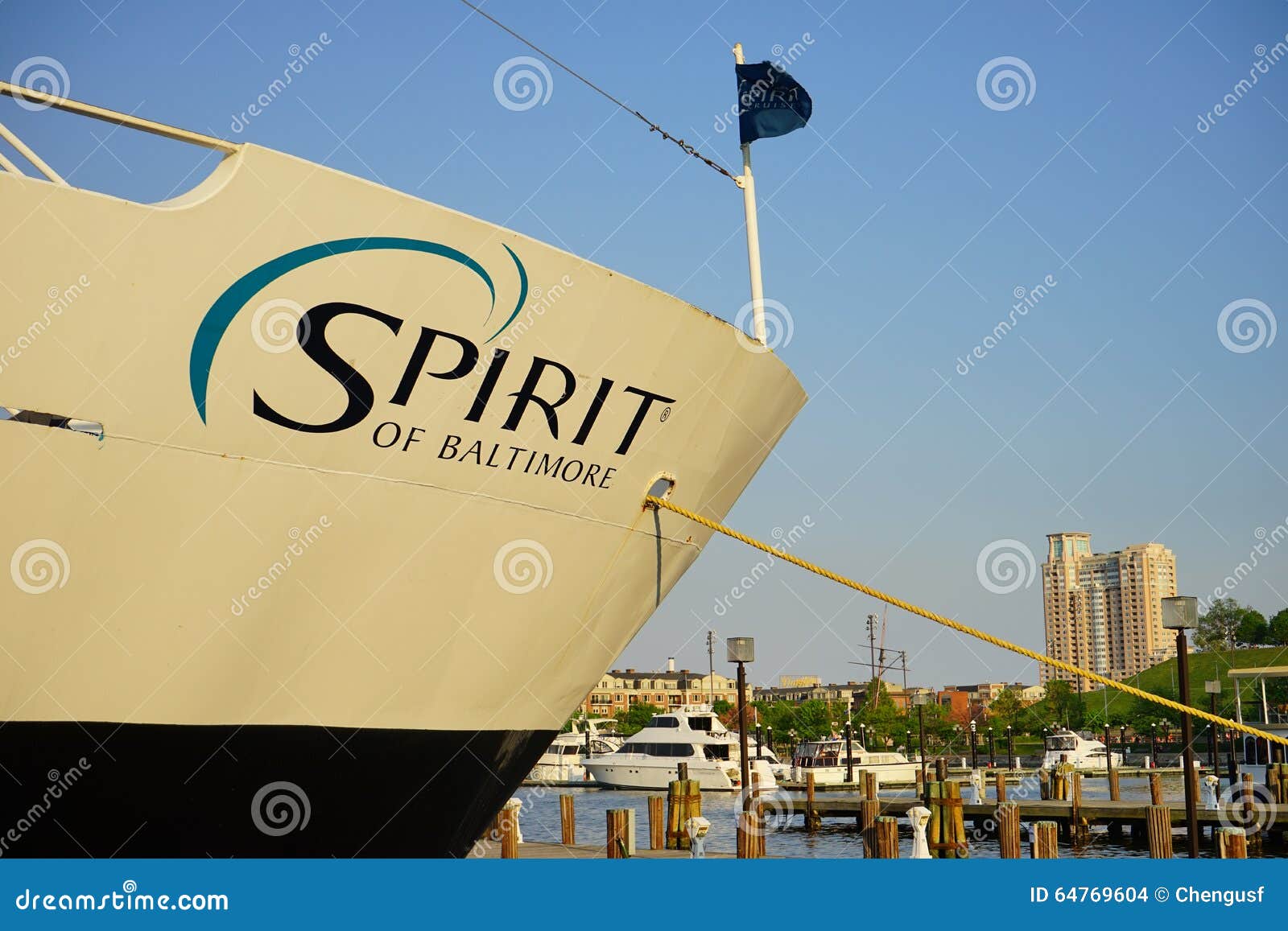 Cruise Ship in Baltimore Inner Harbor Editorial Stock Image - Image of ...