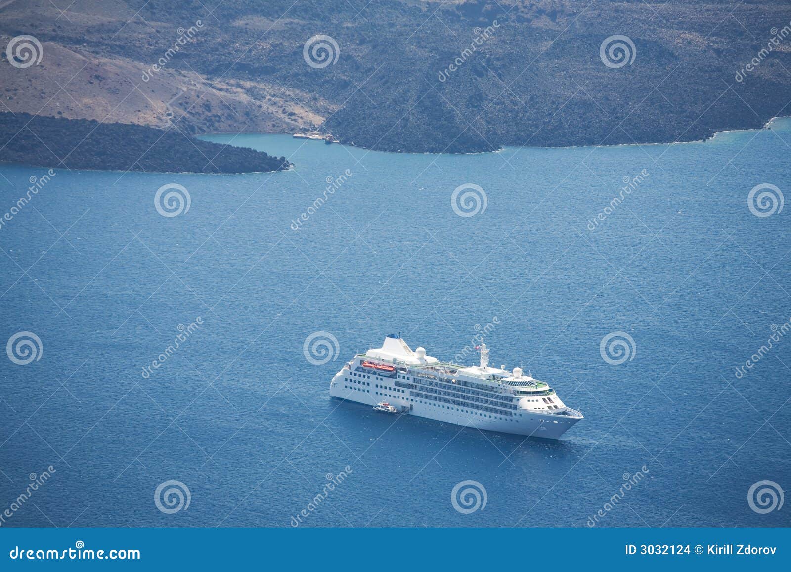 Cruise ship in blue sea stock photo. Image of luxurious - 3032124