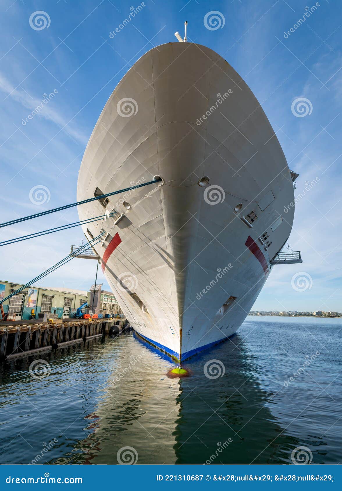 Cruise Ship - Bow on editorial photography. Image of anonymous - 221310687