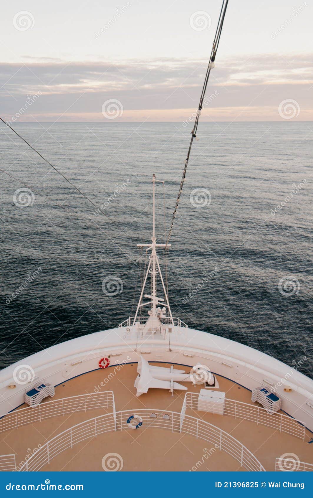 Cruise ship bow and sea stock image. Image of view, transportation ...